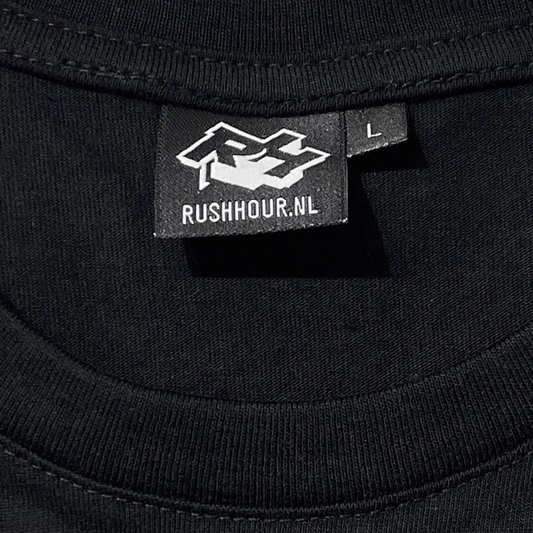 Rush Hour RH logo Tshirt Black – EXTRO